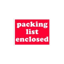 Printed "PACKING LIST ENCLOSED" Labels, 4000 Stickers per Roll, 2in x 3in